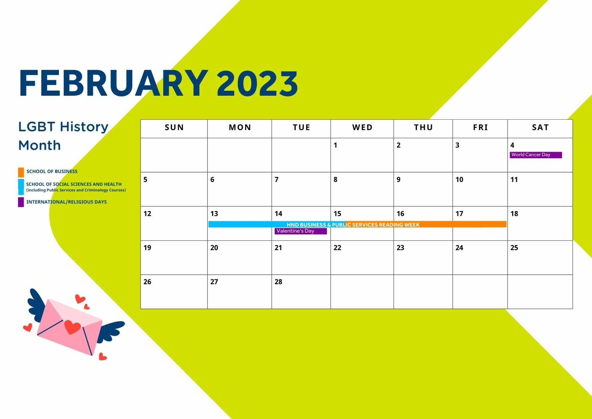 Monthly Calendar | David Game Higher Education